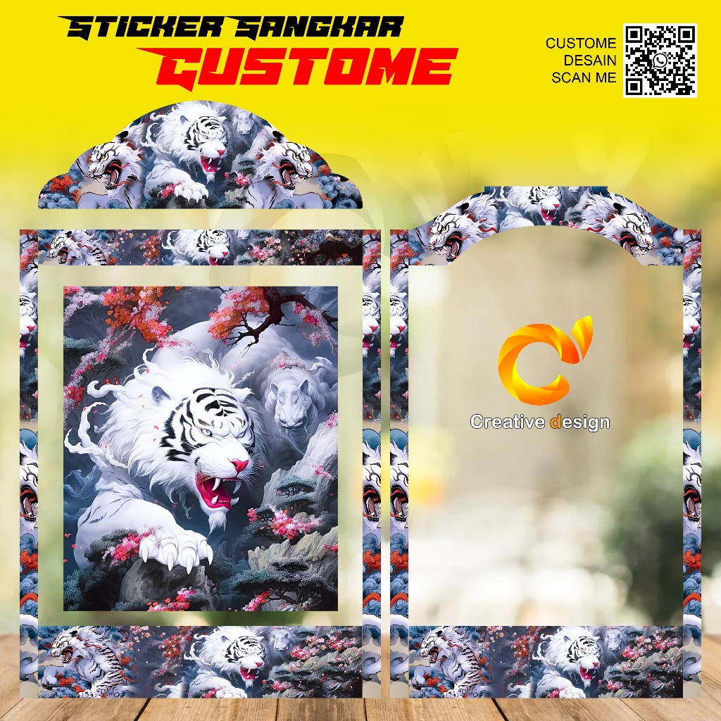 Jual STICKER DECAL SANGKAR KOTAK KIPAS MOTIG HARIMAU | Shopee Indonesia