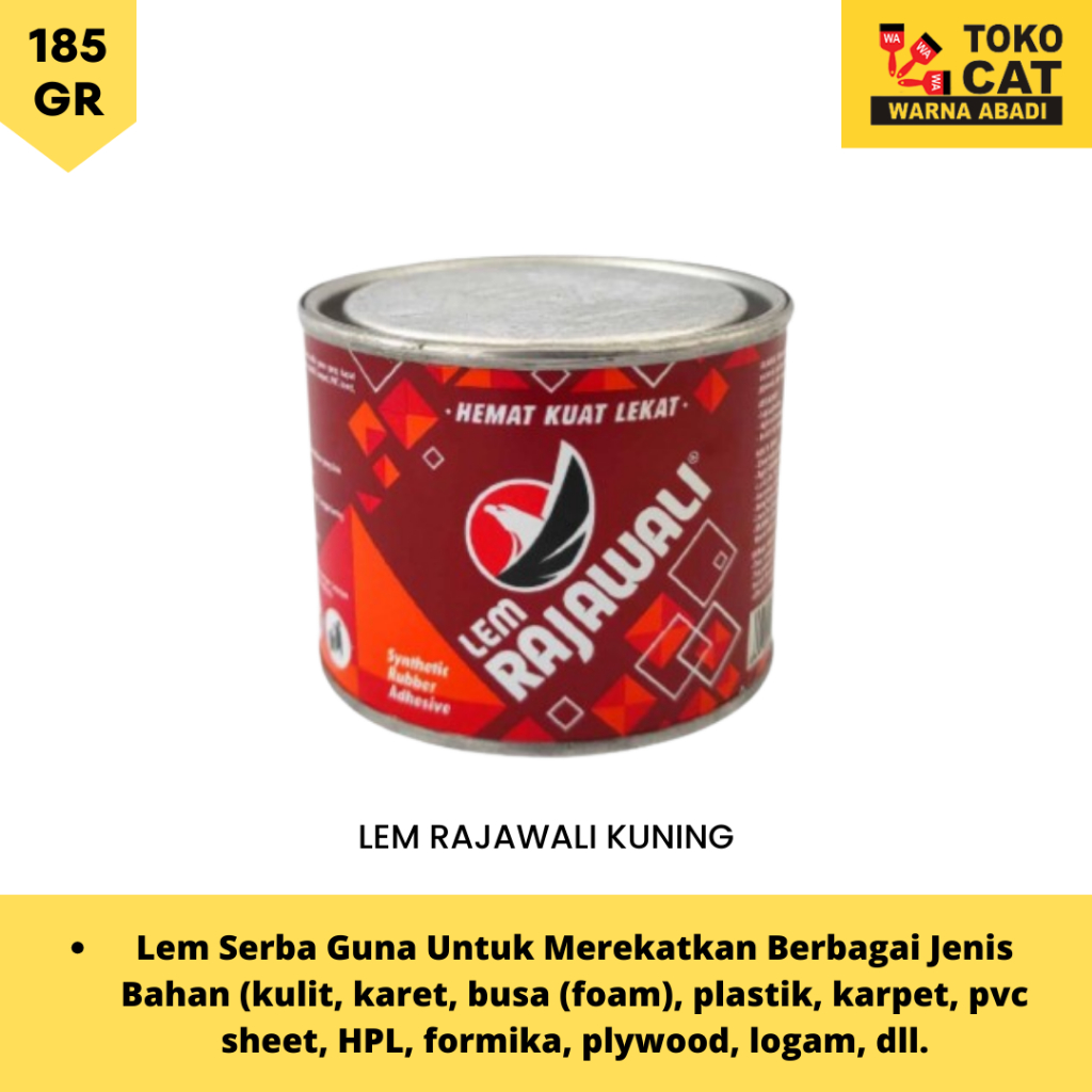 Jual Lem Rajawali Kuning 185 Gram | Shopee Indonesia