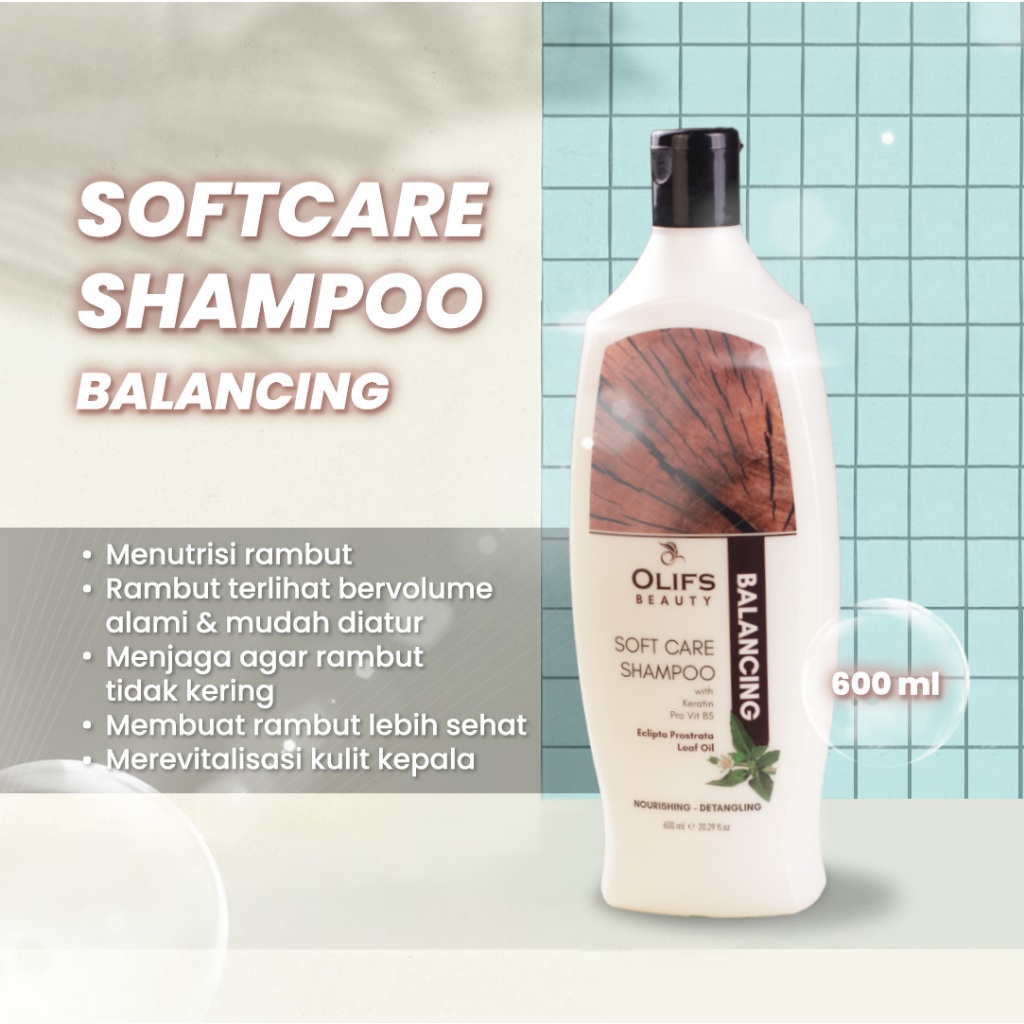 Jual OLIF Soft Care Shampoo (Balancing) 600ML | Shampo Atasi Ketombe Dengan Extract Keratin ...