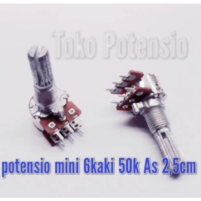 Jual POTENSIO MINI B50K 6KAKI SETEREO | Shopee Indonesia