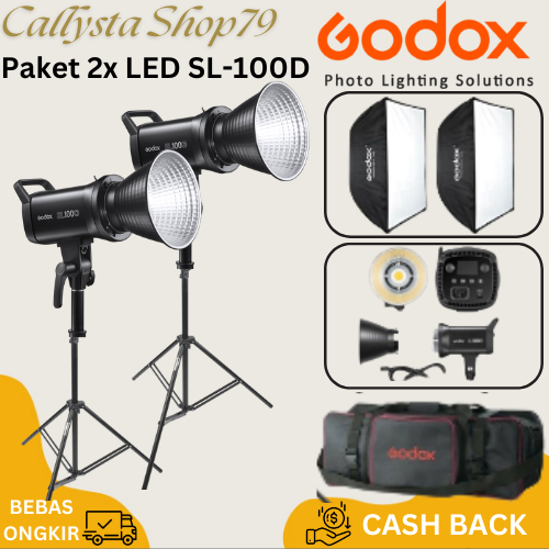 Jual Godox SL-100D SL100Bi SL100 BI Paket Lampu Studio Video Lighting ...