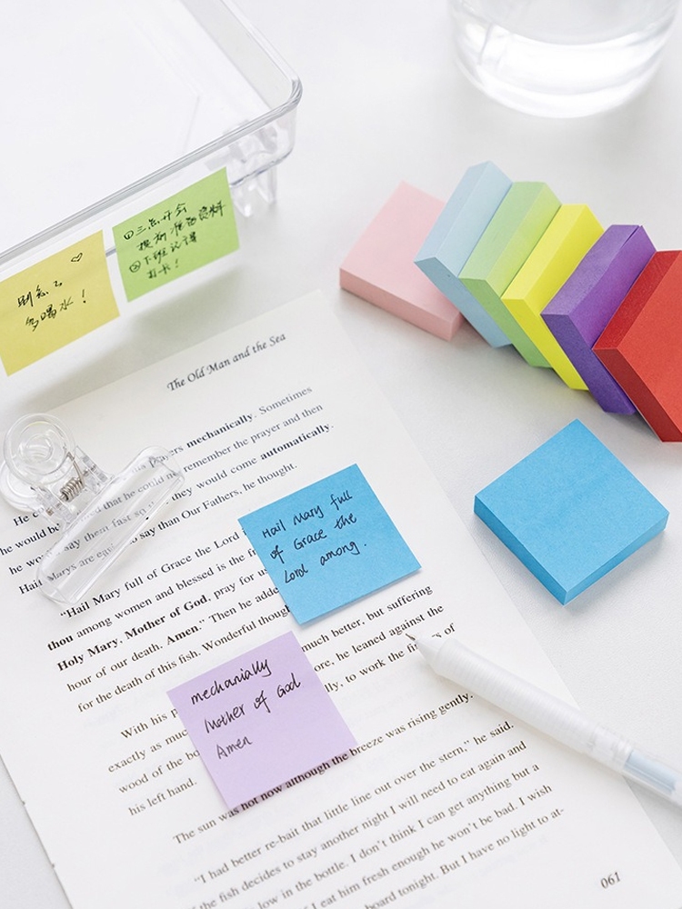 Jual Catatan Memo Sticky Notes Warna Makaron Lucu notes empelan kertas ...
