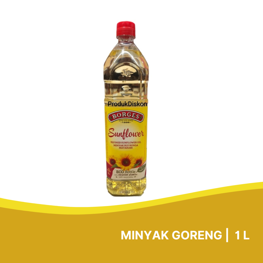 Jual BORGES Sunflower Oil Minyak Bunga Matahari 1L | Shopee Indonesia