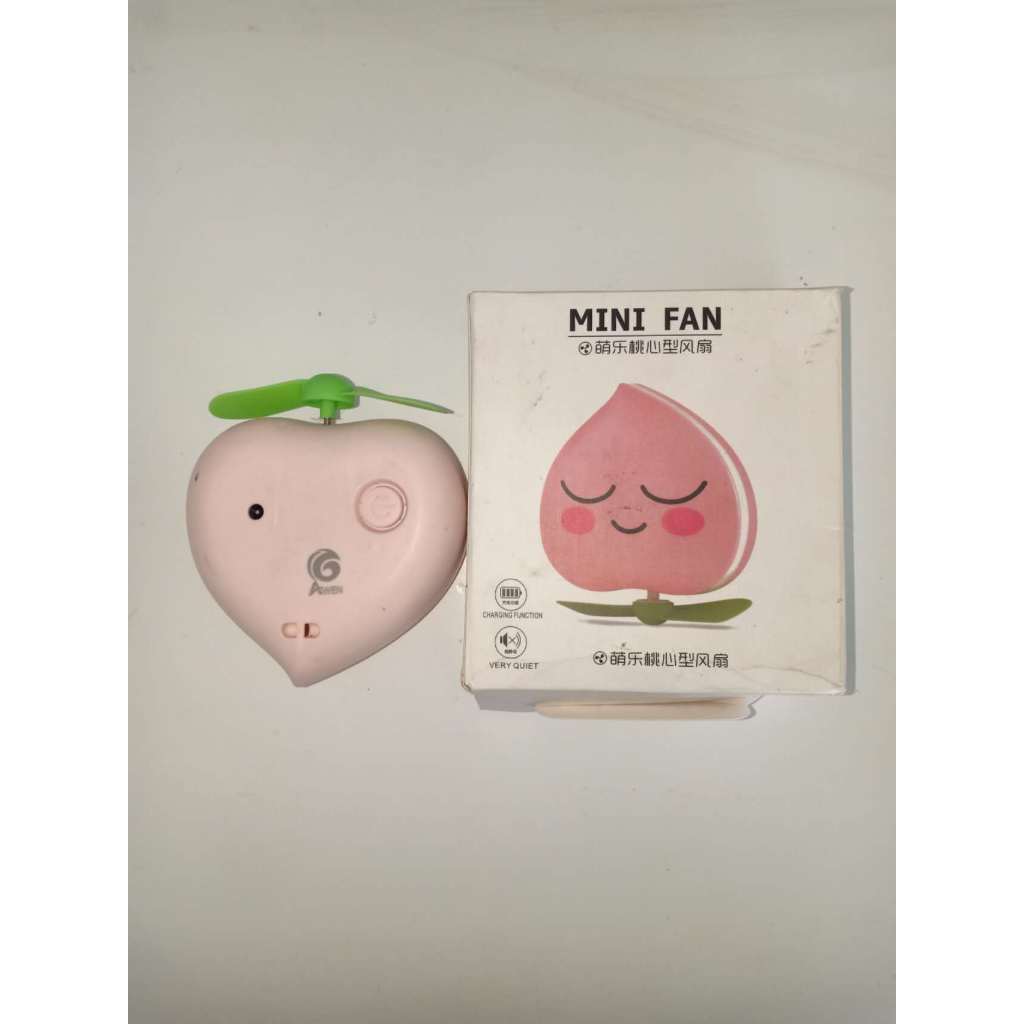 Jual Cermin Lampu LED Mini Fan 3in1 Portable Usb Karakter Love Cute ...
