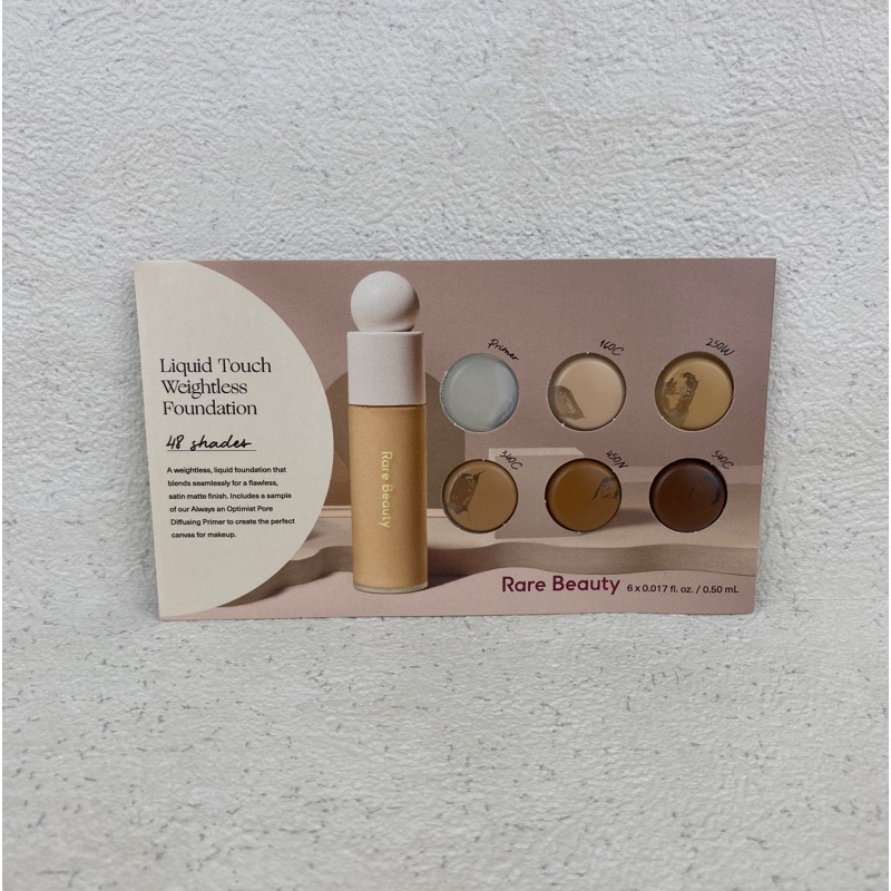 Jual Rare Beauty Liquid Touch Weightless Foundation SAMPLE CARD ...
