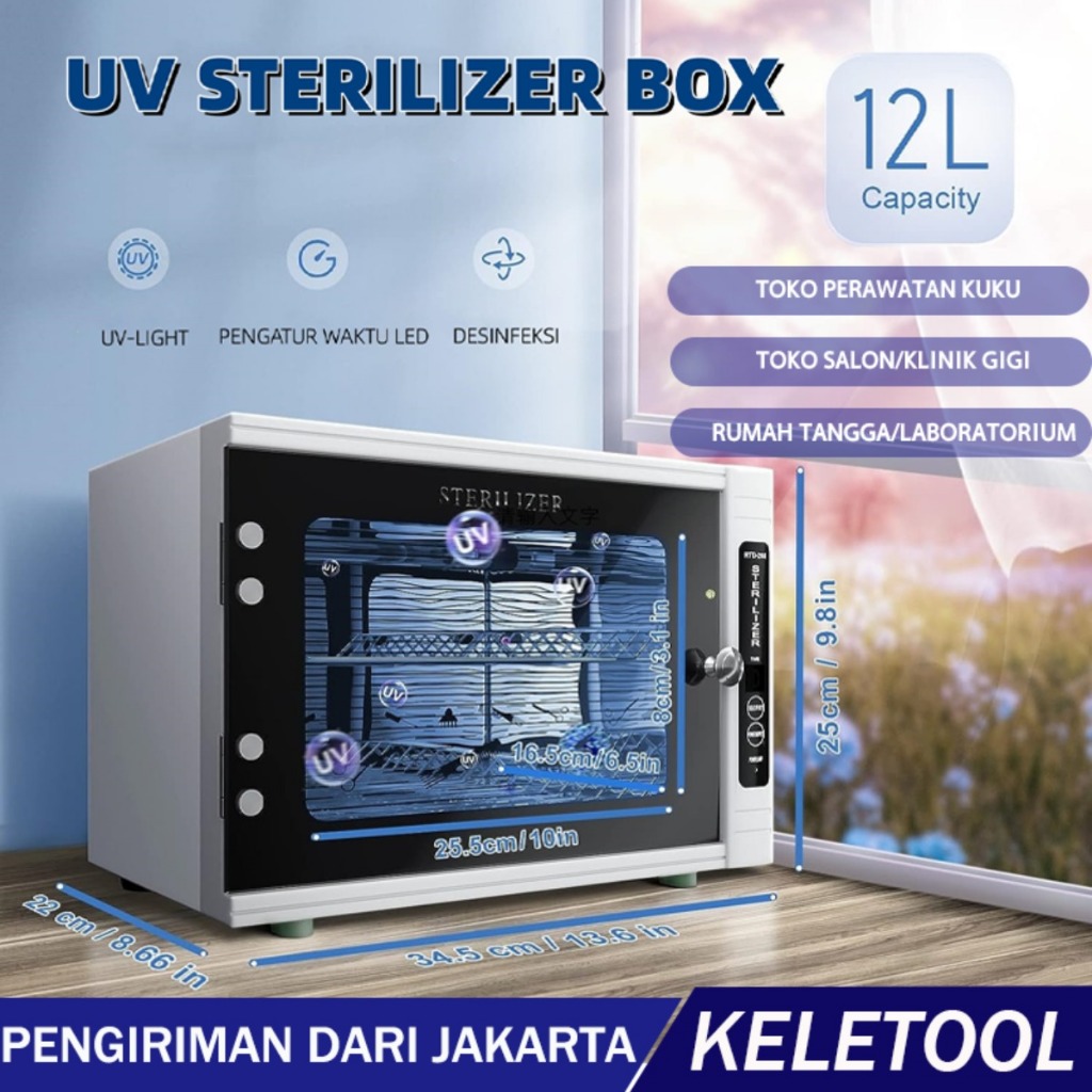 Jual Uv sterilizer box klinik sterilisator corona alat nailart medis alat steril box profesional ...