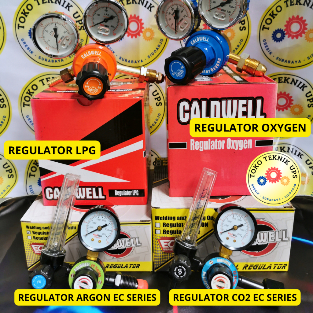 Jual CALDWELL REGULATOR MESIN LAS LPG/OXYGEN/CO2 EC / ARGON EC SERIES | Shopee Indonesia