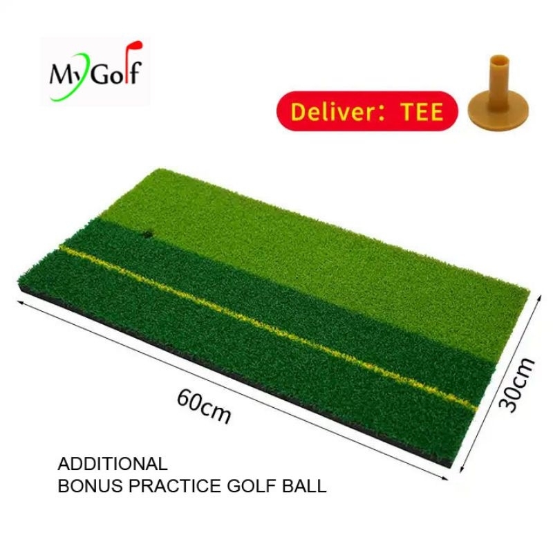 Jual Golf Driving Mat Karpet Golf 60x30 2 Colors With Line Plus Rubber ...