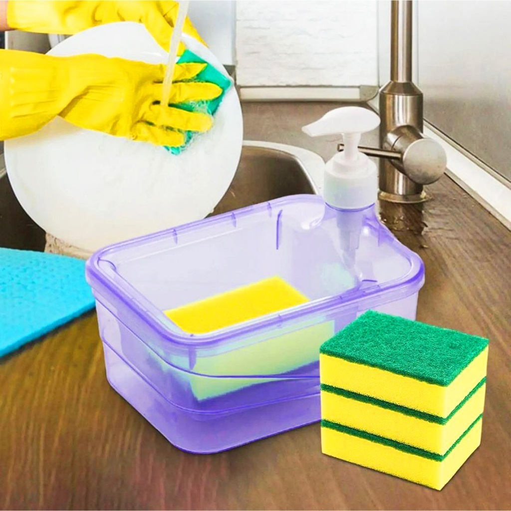 Jual ( SEE ) Dispenser Sabun Cuci Piring Model Persegi /Tempat Sabun ...