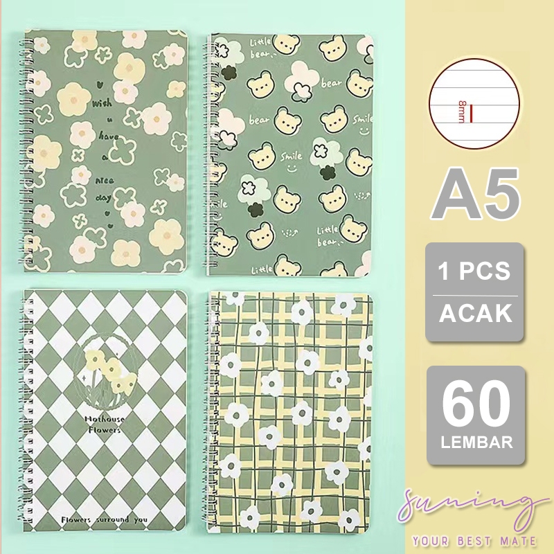 Jual 60 lembar Buku Tulis A5 /Notebook A5/buku gulungan A5/Buku Tulis ...