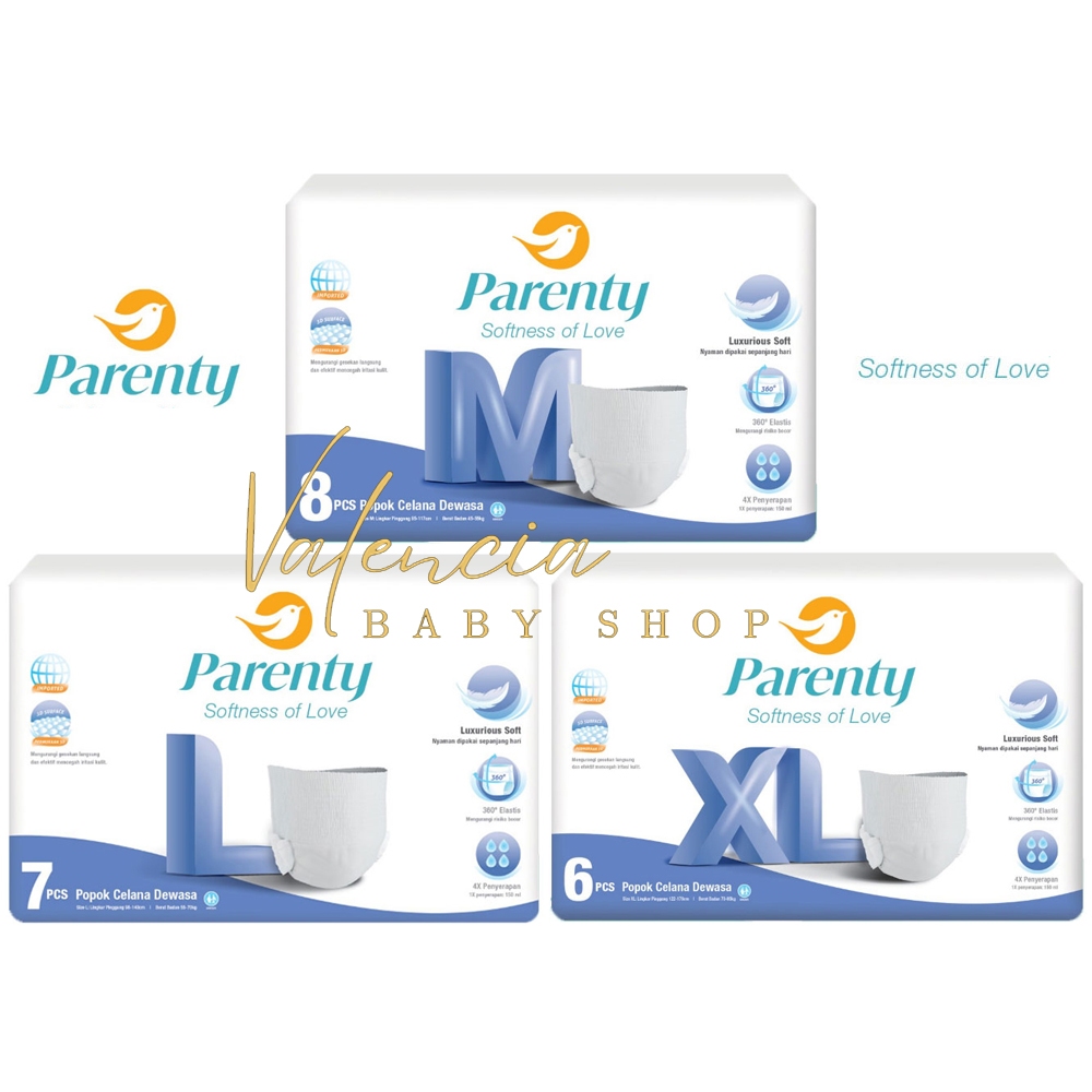 Jual Parenty Adult Diapers Pants (Celana) M10/L8/XL8 | Shopee Indonesia