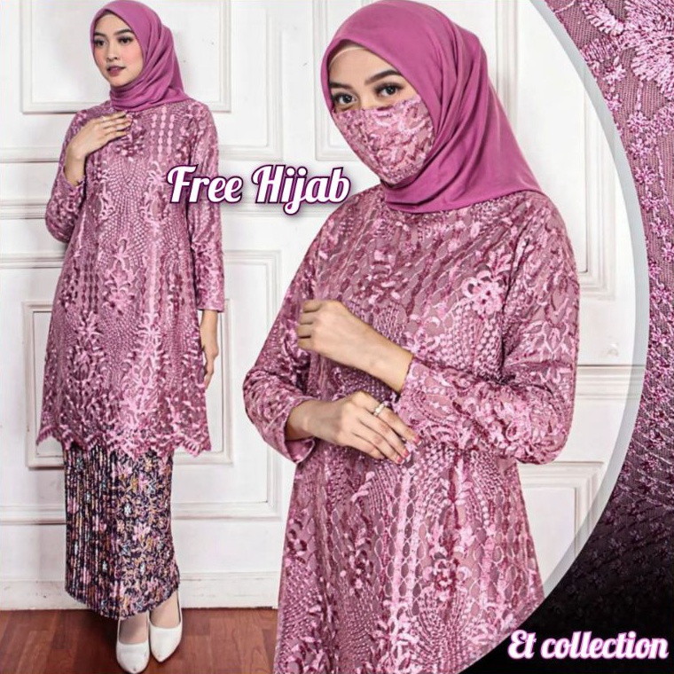 Jual MODEL MG058 ( Free Hijab) Kebaya Jumbo LD 140 - Setelan Kebaya Big ...
