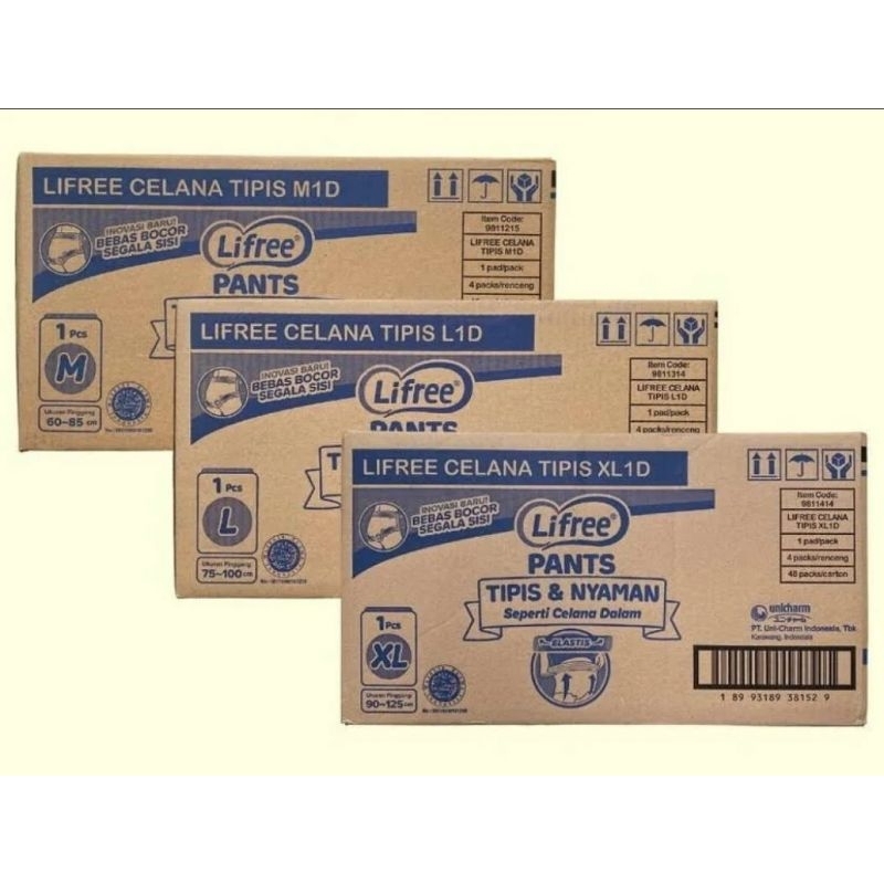 Jual Lifree Popok Dewasa Celana 1 karton isi 48 pcs / Lifree Pants ...