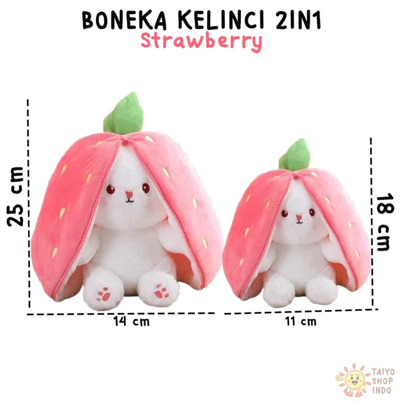 Jual Boneka Kelinci Strawberry Pink | Shopee Indonesia