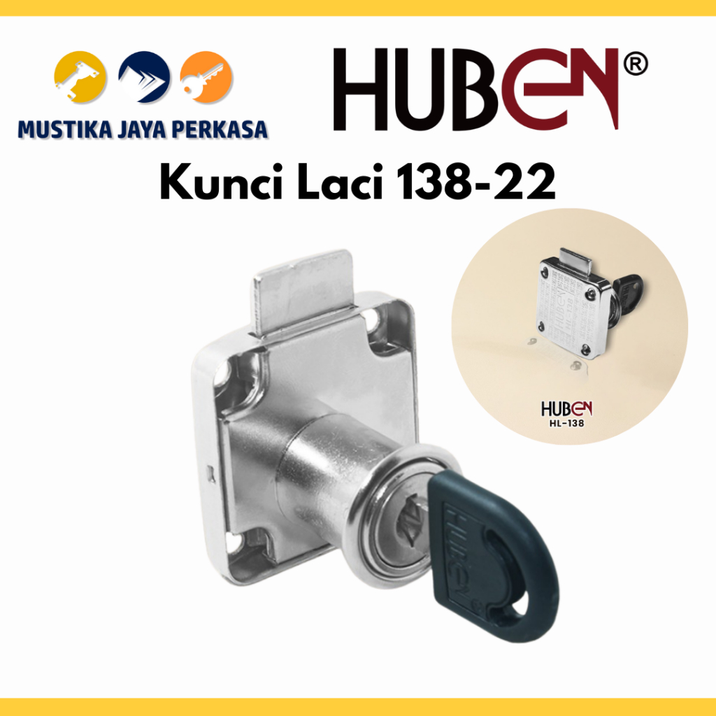 Jual Kunci Laci Huben 138-22 Pengaman Kabinet Pintu Lemari Laci | Shopee Indonesia