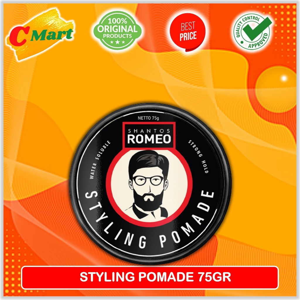 Jual Shantos Romeo Hair Styling Pomade 75gr - Styling Rambut - Pomed ...