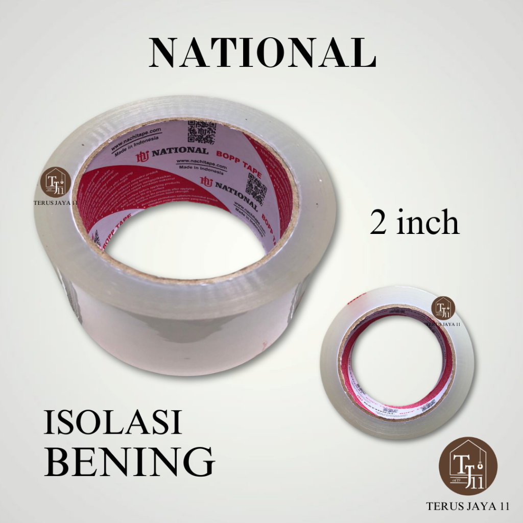 Jual NATIONAL Isolasi bening 2 inch / Isolasi OPP bening National ...