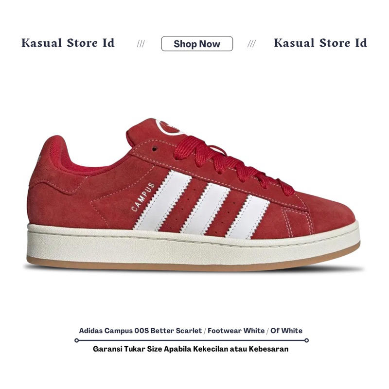 Jual Sepatu Adidas Campus 00s Better Scarlet / Footwear White / Of ...