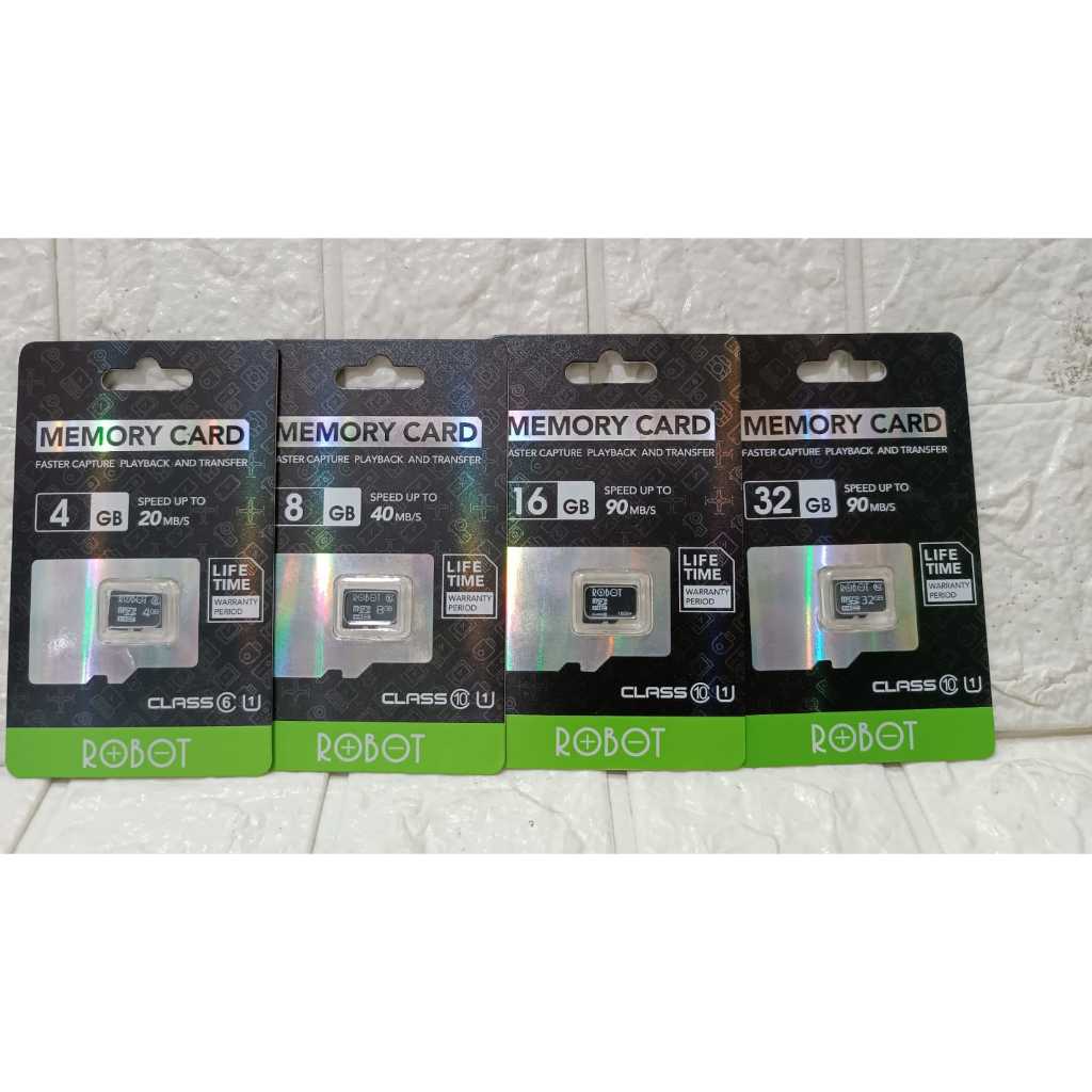 Jual MEMORY CARD ROBOT 4GB/8GB/16GB/32GB Class10 MICRO SD | Shopee ...