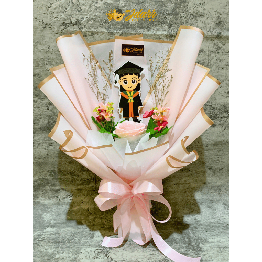 Jual Buket Akrilik Wisuda Spesial Graduation Hadiah Custom Karakter ...