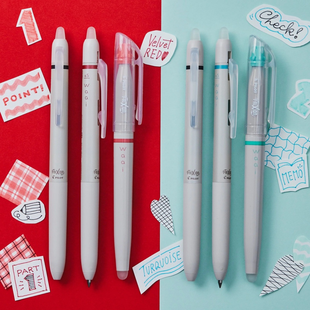 Jual Pilot FriXion Waai Series Erasable Ink Pen + Highlighter Tinta ...