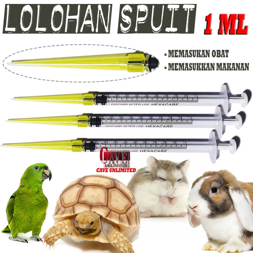 Jual SPET 1ML SPUIT LOLOHAN SUNTIKAN FORCE FEED ALAT BANTU MAKAN OBAT ...