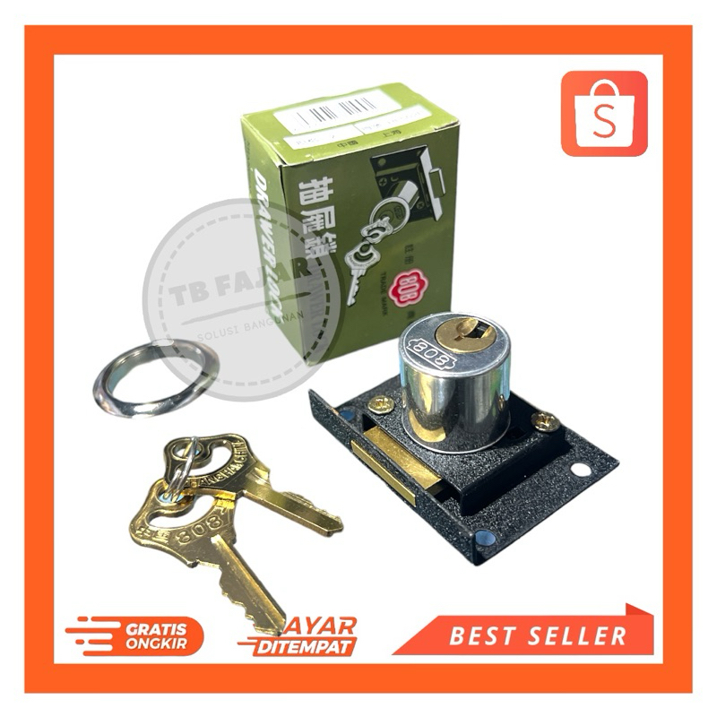 Jual Kunci Laci 808 ASLI / ORIGINAL Kunci Lemari Kayu Aluminium / Drawer Lock | Shopee Indonesia