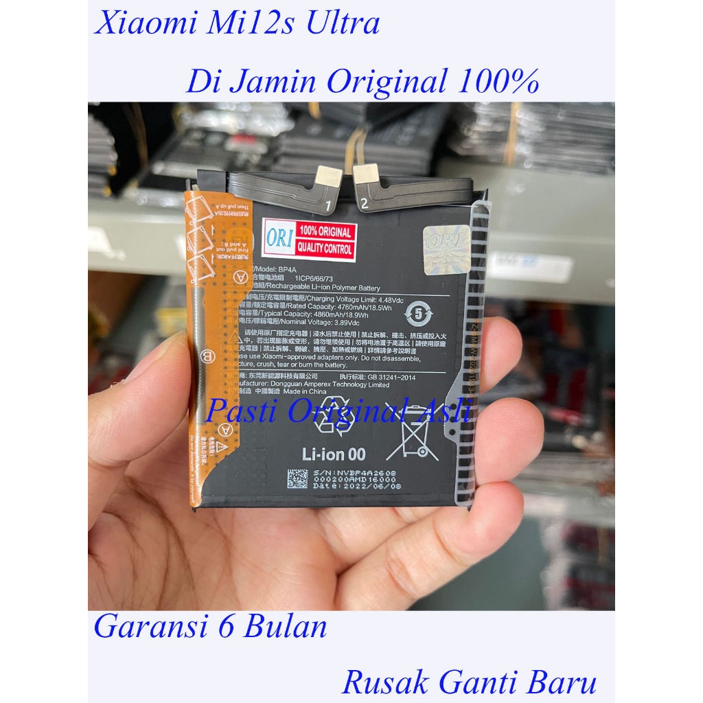 Jual Baterai Battery Mi 12s Ultra Mi12s Ultra BP4A Original 100% ...