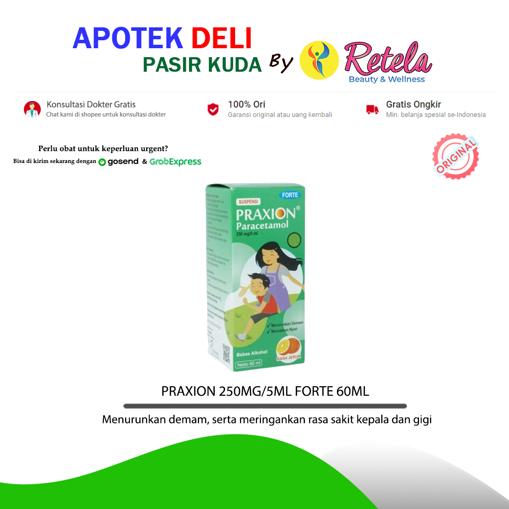 Jual Praxion 250mg/5ml Forte 60 ml | Shopee Indonesia