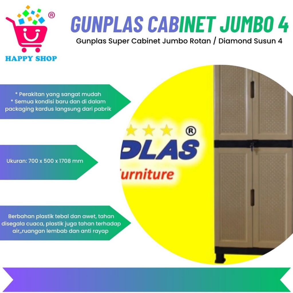 Jual Gunplas Super Cabinet Jumbo Rotan / Diamond Susun 4 (Bisa Kirim ke ...