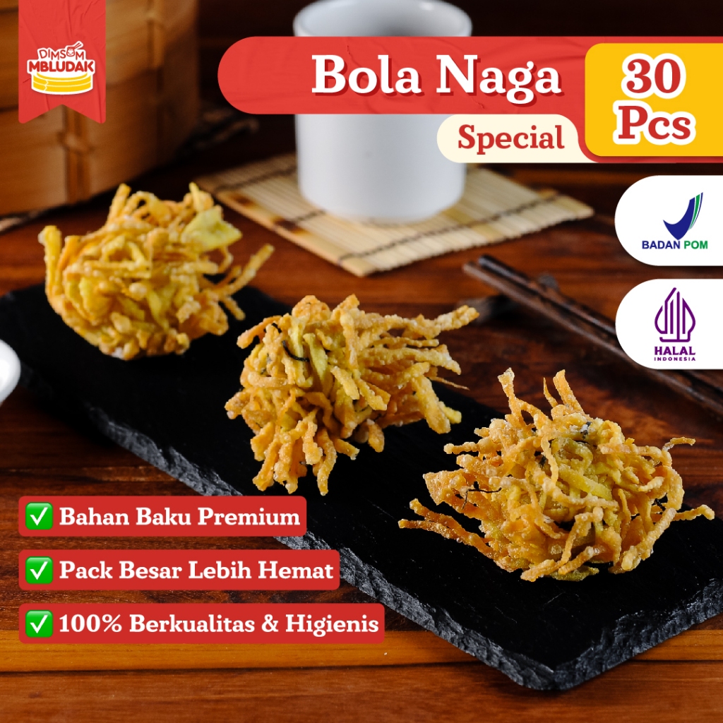 Jual Dimsum Mbludak Bola Naga Frozen Dimsum Halal 30 Pcs | Shopee Indonesia