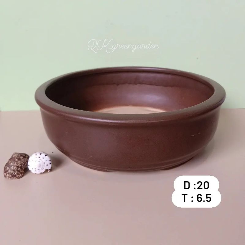 Jual Pot keramik bonsai bulat besar mame small | Shopee Indonesia