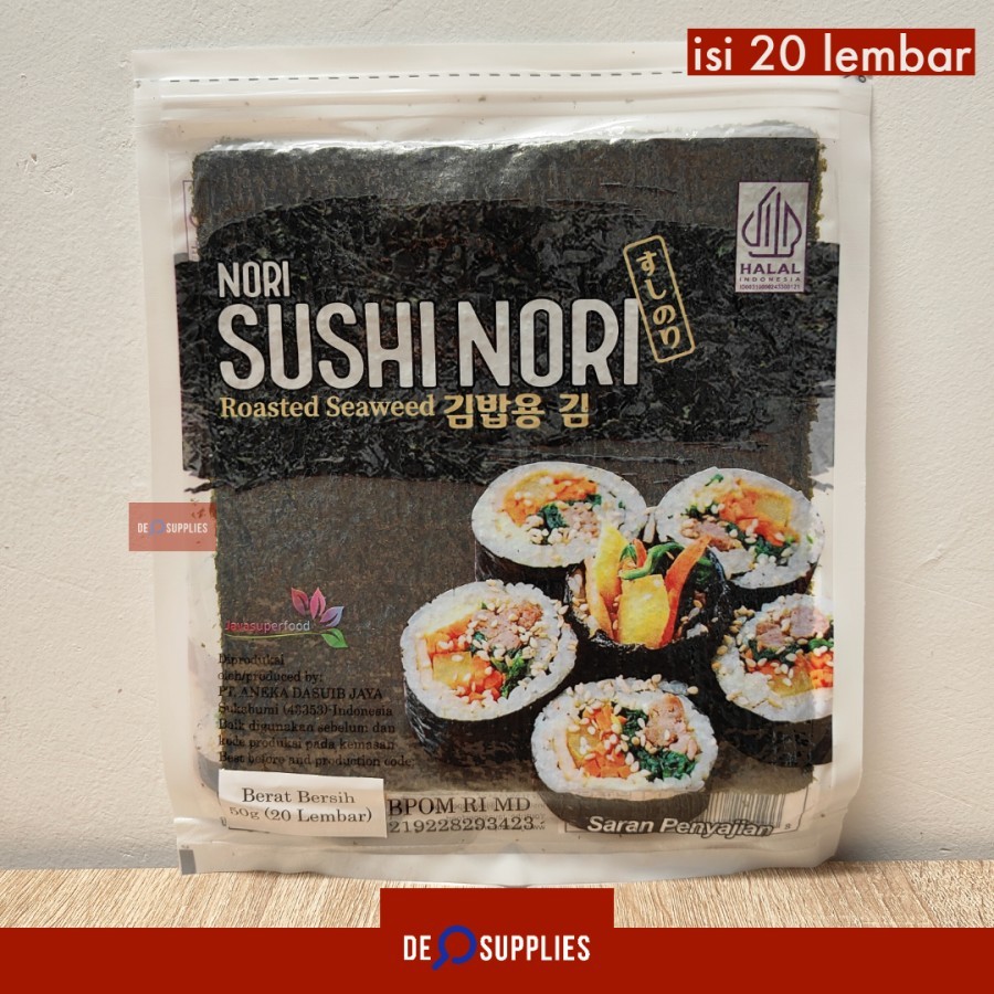 Jual Sushi Nori Gold 20 Lembar - Rumput Laut Seaweed Java Super Food ...