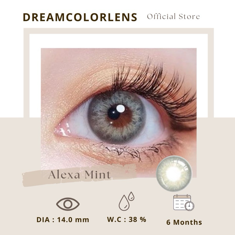 Jual EYEMAZING Softlens - ALEXA Mint Green / Hijau Normal Minus Beda ...