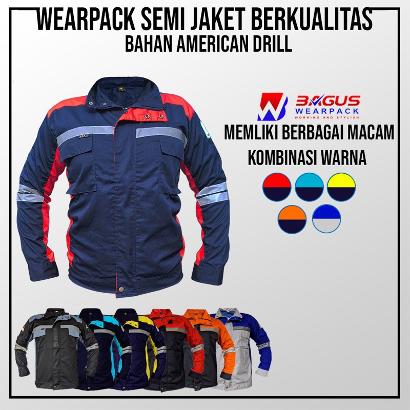Jual Wearpack Jaket Atasan Werpak Kerja Baju Kerja Pria Lengan Panjang ...