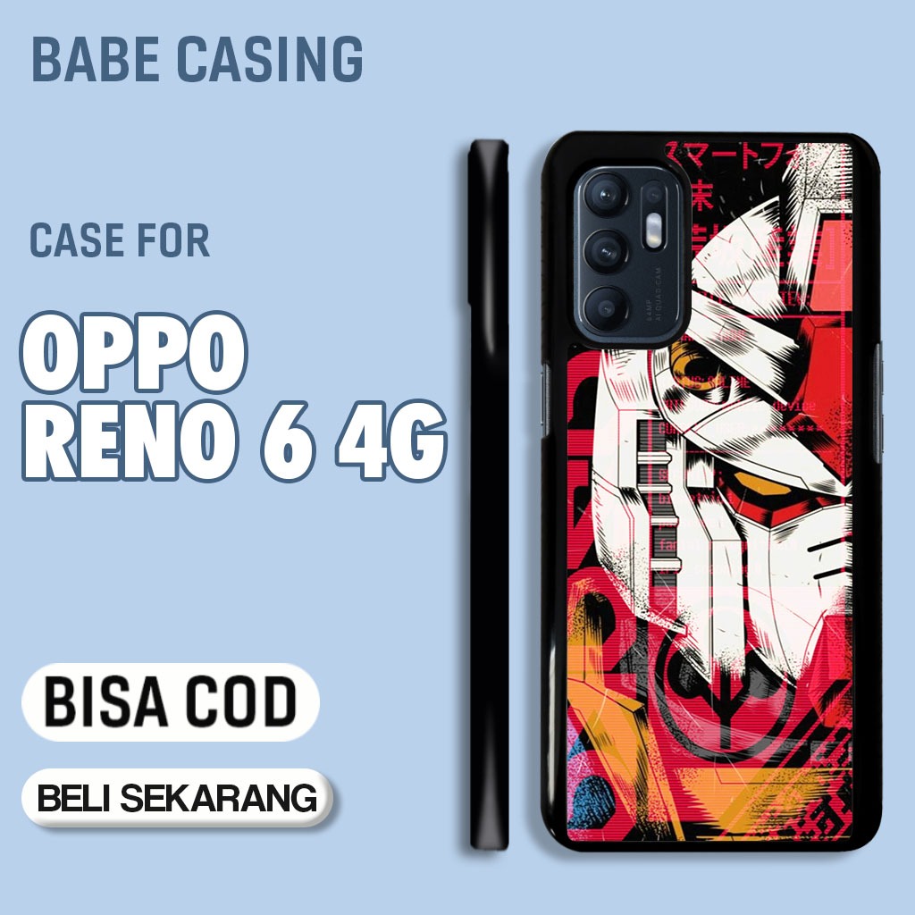 Jual case hp oppo reno 6 4g terbaru aesthetic gundam lotso hitam art ...