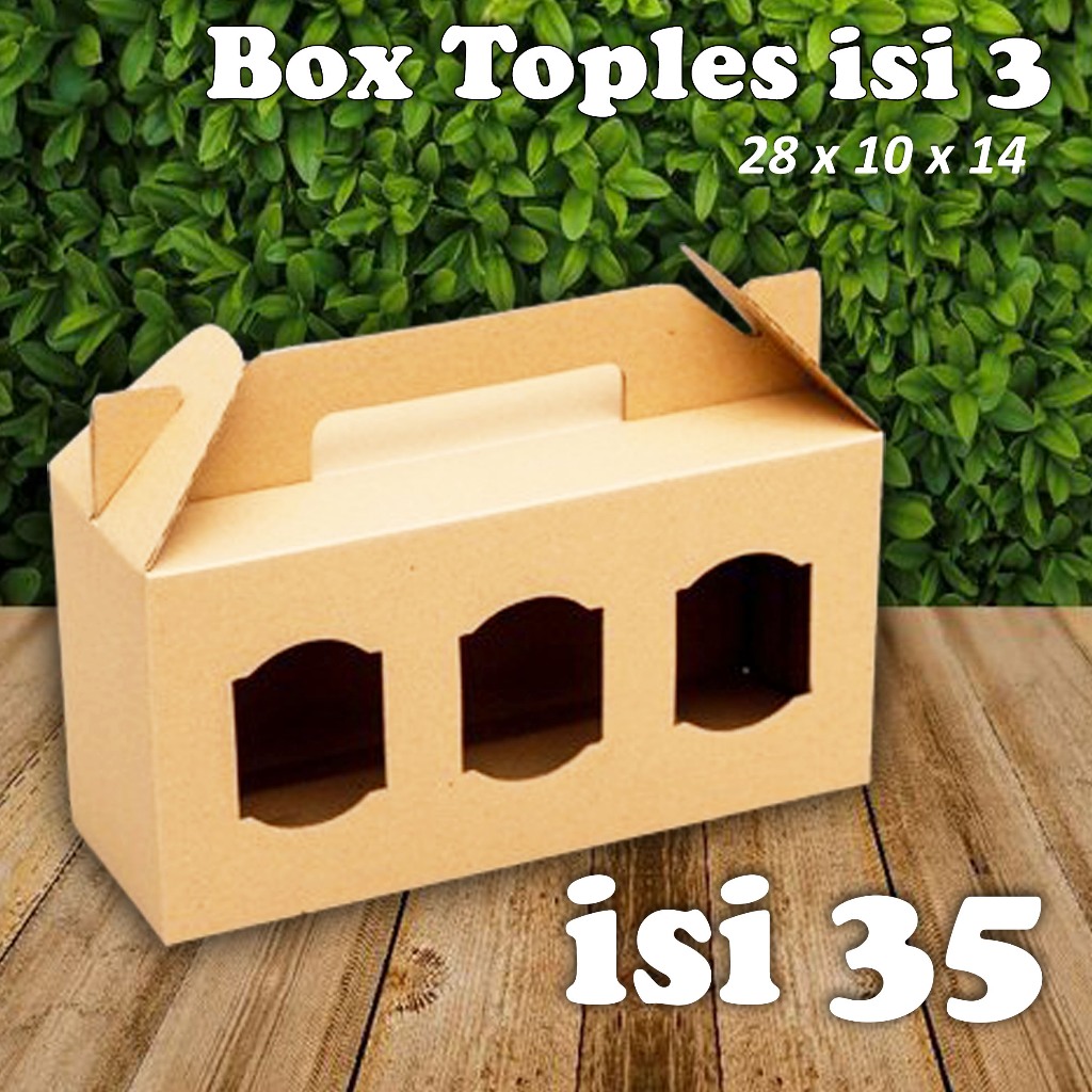 Jual Box Toples Tabung isi 3 Gable Box Box Jinjing 28x10x14 (isi 35 ...