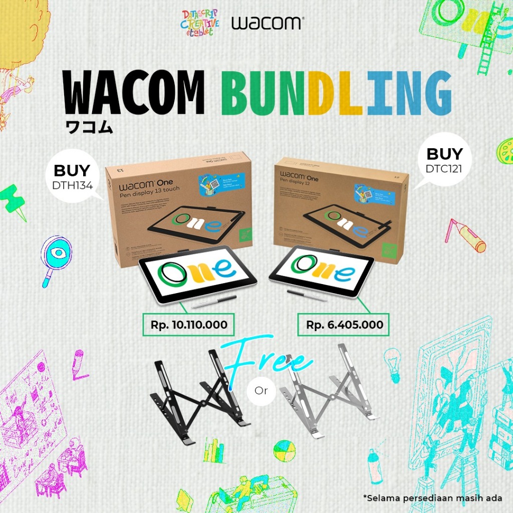 Jual Wacom One 12 / Wacom One DTC121 Creative Pen Display - Original ...