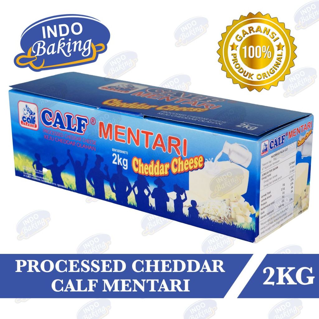 Jual Calf Mentari Cheddar Cheese 2 Kg keju parut | Shopee Indonesia