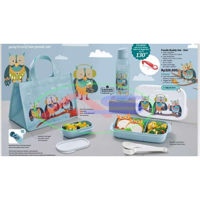Jual X-treme Meal Box / Fit To Go / Foodie Buddy tupperware lunch box ...