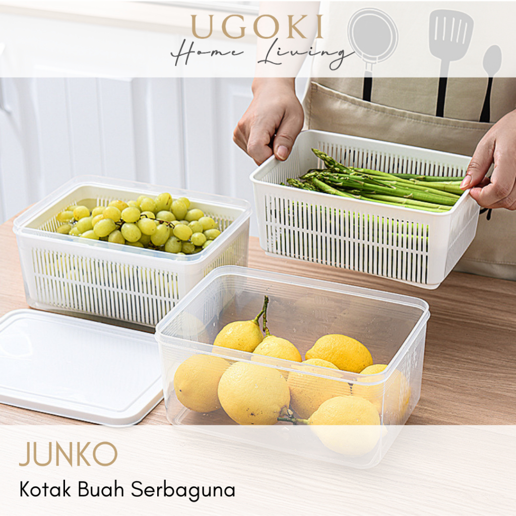Jual |UGOKI| JUNKO Organizer Tiris Makanan Minimalis Penyimpanan ...
