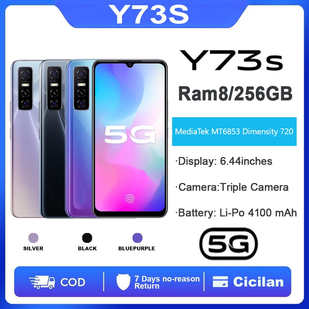 Jual handphone 5g Y73s ram8 rom256GB 6.44 inch AMOLED hp smartphone ...