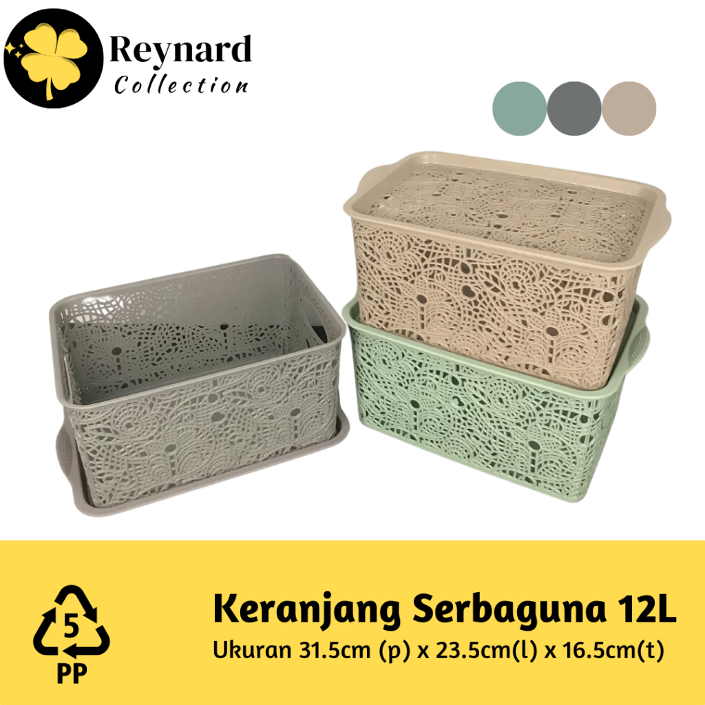 Jual Keranjang Penyimpanan Serbaguna 12 Liter Storage Box Keranjang ...