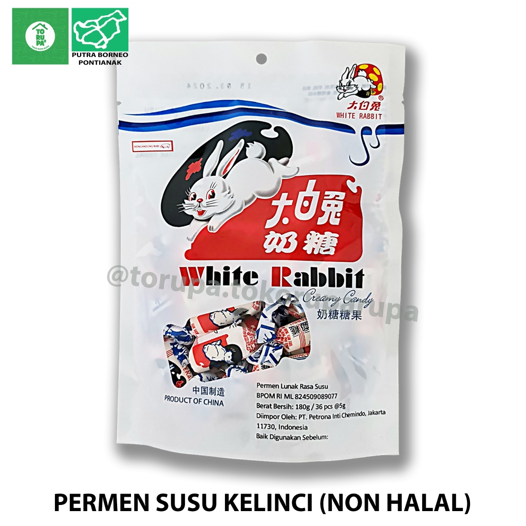 Jual Permen Susu Kelinci 180gr / Permen Kelinci / White Rabbit Candy ...
