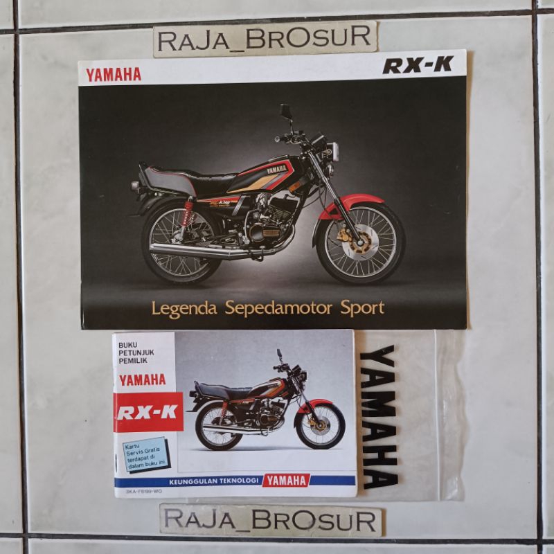 Jual Buku petunjuk pemilik + Poster brosur katalog iklan flyer jadul lawas Yamaha RX King Cobra ...