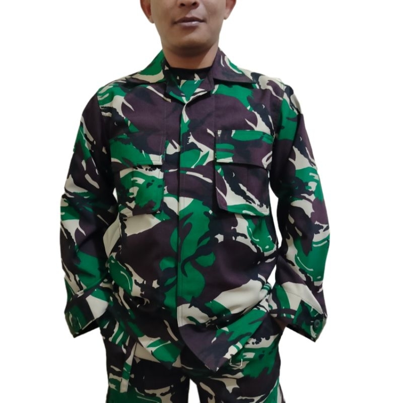Jual Seragam Pdl Tni Bahan Velbed Untuk Dinas Lapangan/Setelan Baju Velbed Woll Tni | Shopee ...