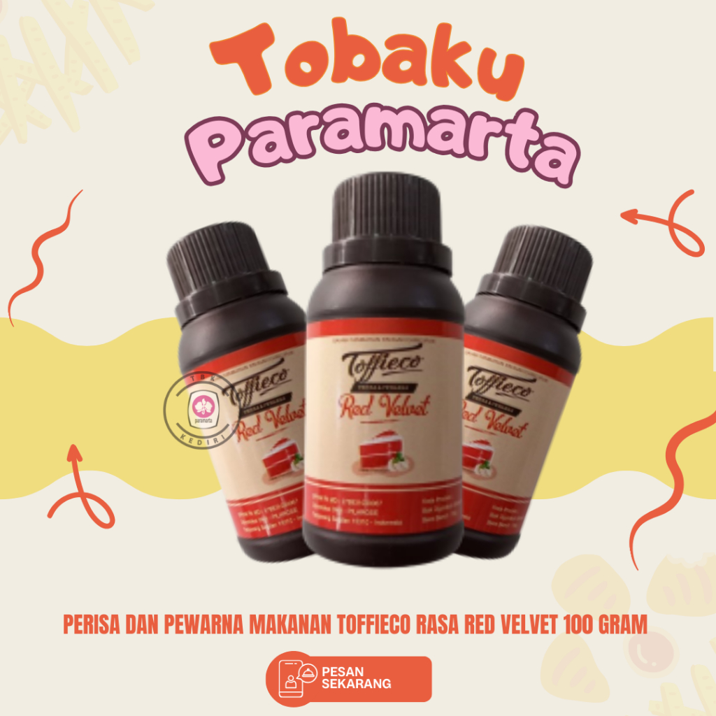 Jual PERISA DAN PEWARNA MAKANAN TOFFIECO RASA RED VELVET 100 ML ...