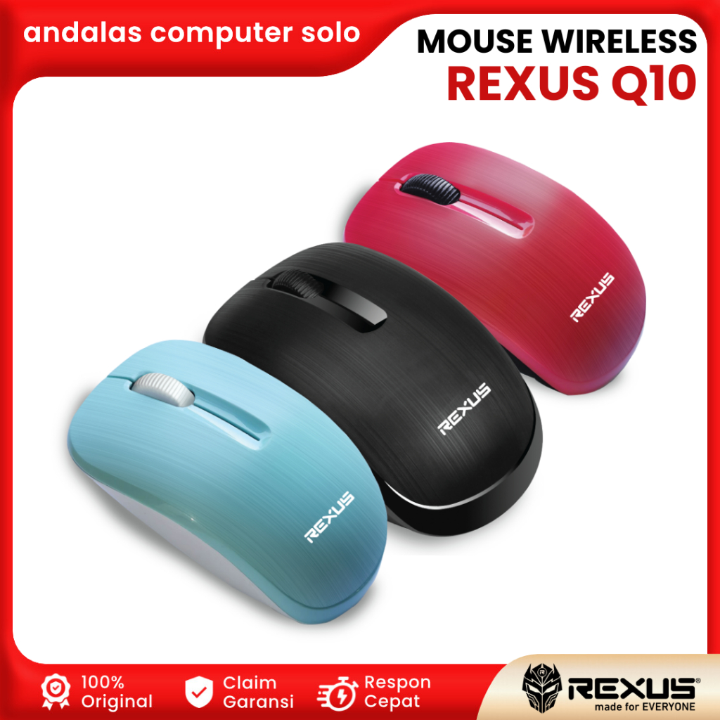 Jual MOUSE WIRELESS REXUS Q10 Q20 Q30 OFFICE DONGLE LAPTOP KOMPUTER ...