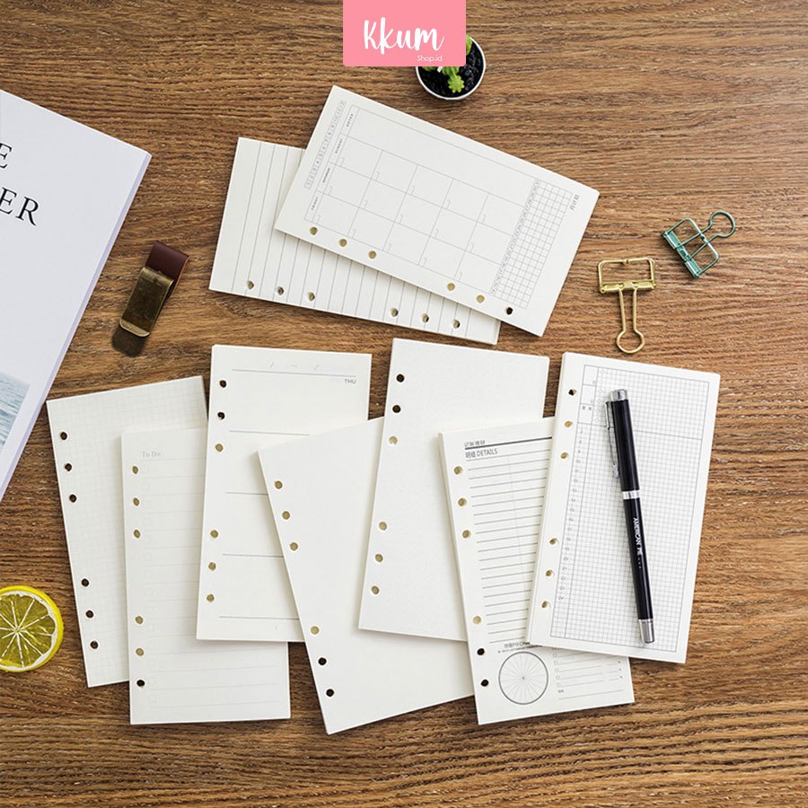 Jual ISI BINDER KERTAS& ZIPLOCK BAG NOTEBOOK A6 | Shopee Indonesia