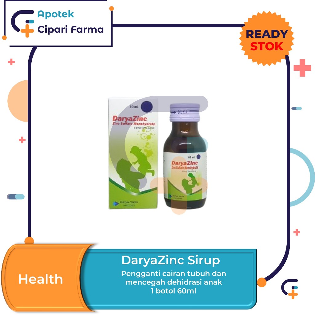 Jual DaryaZinc Sirup Suplemen Vitamin Zinc Sulfate | Mencegah Dehidrasi ...